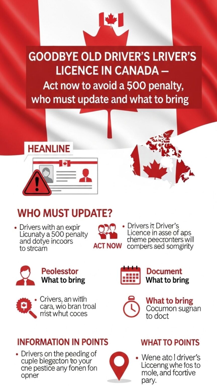 Goodbye Old Driver’s Licence in Canada – Act now to avoid a 500 dollar ...