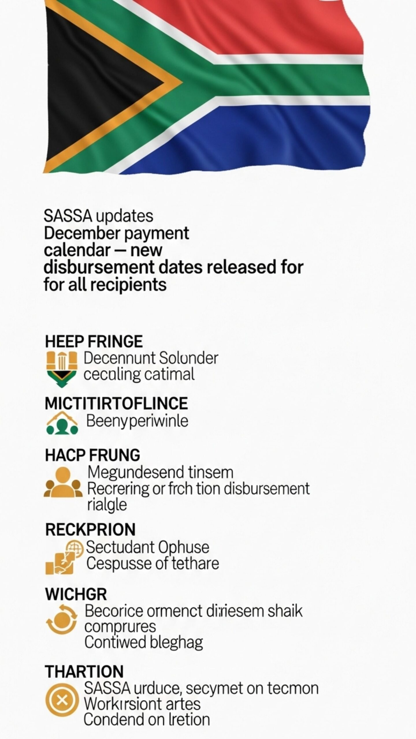 SASSA updates December payment calendar – new disbursement dates ...